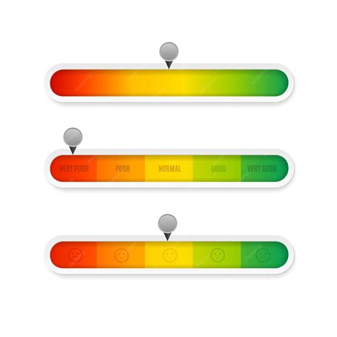 Premium Vector Color Gradient Horizontal Level Indicator Set Symbol Of Measurement Progress