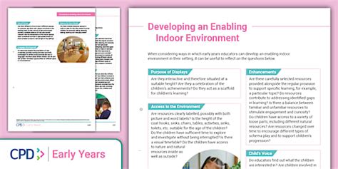 Developing An Enabling Indoor Environment Handout