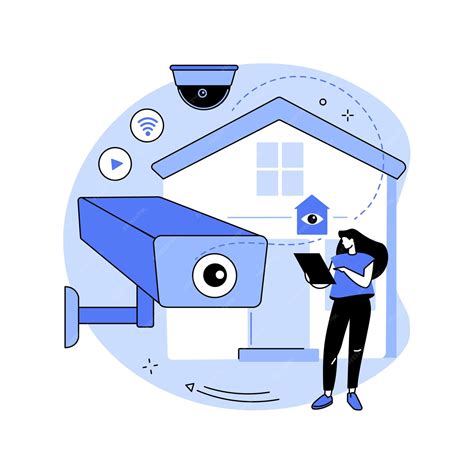 Premium Vector Video Surveillance Abstract Concept Vector Illustration