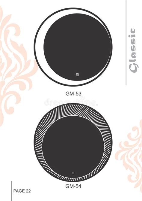 Led Mirror With Touch Sensor Design Stencil Cdr X6 Stock Vector
