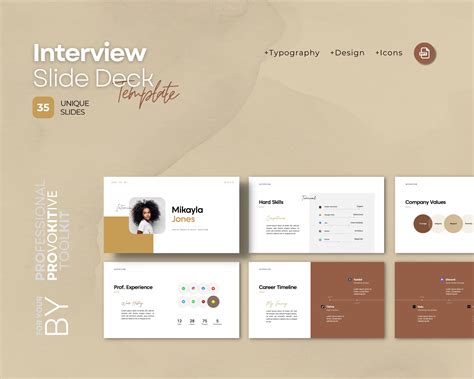 Job Interview Deck Powerpoint Template Ppt Template Job Search Resource