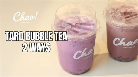 How To Make Taro Bubble Tea 2 Ways Youtube