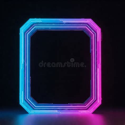 Sci Fi Cyber Frame Design Stock Illustration Illustration Of Tech 366285567