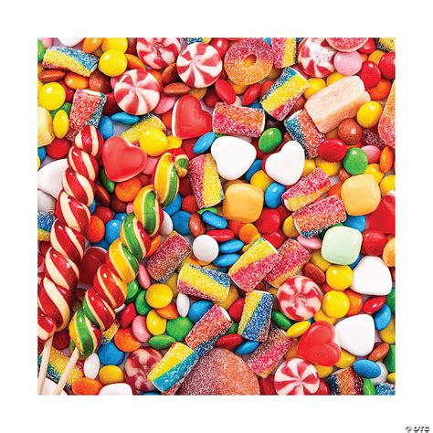 72 X 72 Assorted Rainbow Candy Photobooth Polyester Backdrop
