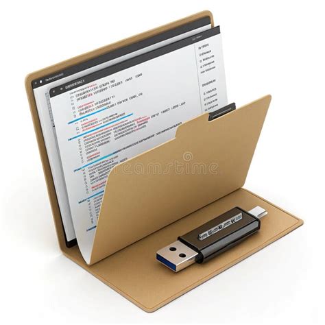 Coding Folder 3d Illustration Isolated On White Background Stock Illustration Illustration Of