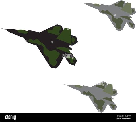 F18 Jet Fighter Flying Formation Silhouette Vector Design Stock Vector