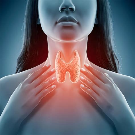 Swollen Thyroid Gland In The Neck Premium Ai Generated Image