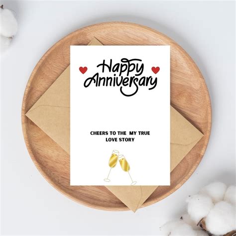 Printable Happy Anniversary Card Instant Download Pdf Anniversary