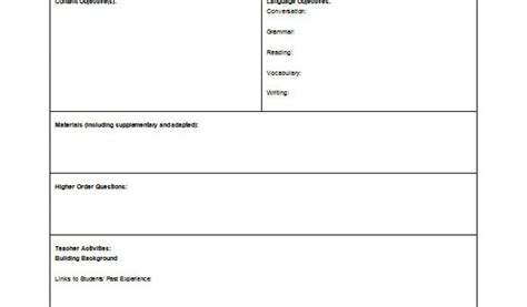 Siop Lesson Plan Template 4 9 Siop Lesson Plan Templates Doc Excel Pdf Free Williamson