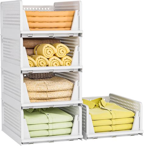 Neprock Clothes Organizers And Storage 5 Pack Stackable