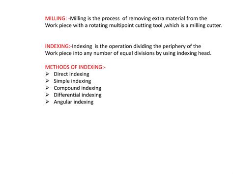 Methods Of Indexing Pptx