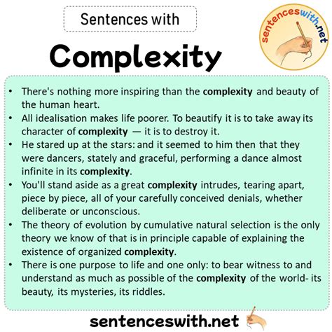 Sentences With Complexity Sentences About Complexity Sentenceswithnet