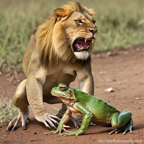 Frog Vs Lion Stable Diffusion Online