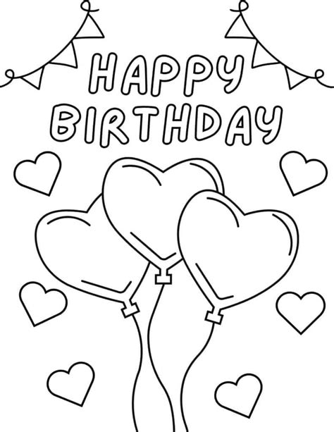 Free Printable Happy Birthday Coloring Pages Pdf