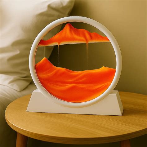 3d Sand Art Picture Round Glass Moving Hourglass Decor Nz