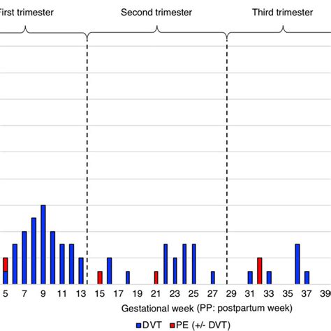 Distribution Of Pregnancy Associated Vte By Week In Pregnancy And Download Scientific Diagram
