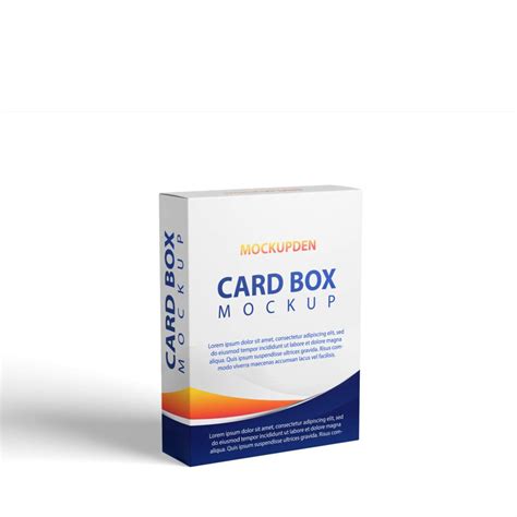 Free Card Box Mockup Psd Template Mockup Den