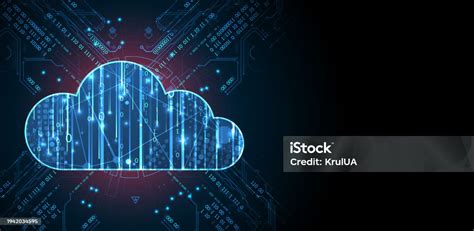 Cloud Computing Conceptabstract Connection Technology Background Hand