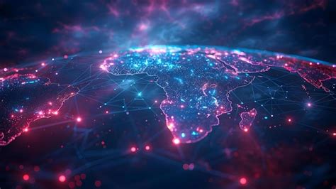 Premium Photo Visualize Global Data With A Pixelated World Map