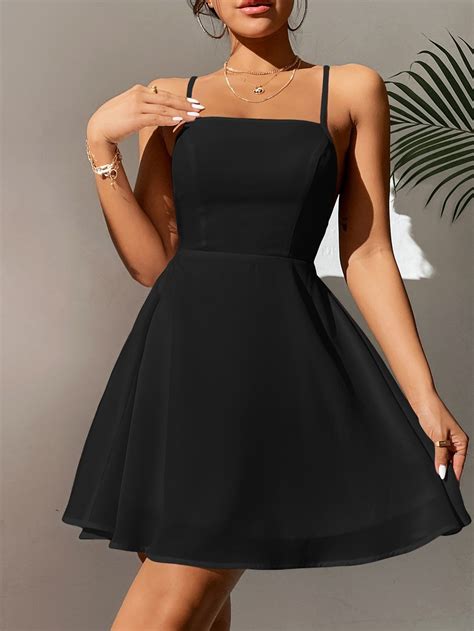 Criss Cross Tie Backless Cami Dress Cute Simple Dresses Cute Short