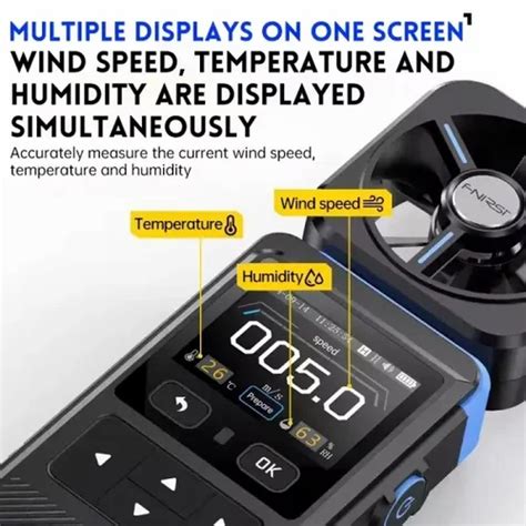 Fnirsi Fam 02 3 In 1 Industrial Handheld Wind Speed Meter Wind
