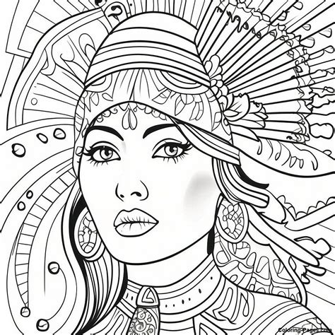 Chicano Drawings Coloring Pages Template Color Sketch Coloring Page