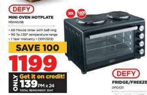 Defy Mini Oven Hotplate 10112013 Offer At Hifi Corp