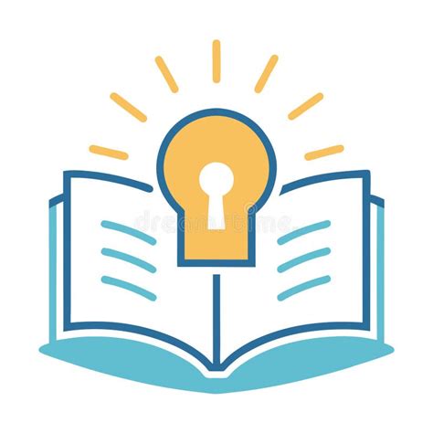 Open Book With Keyhole Lightbulb Knowledge Education And Creative