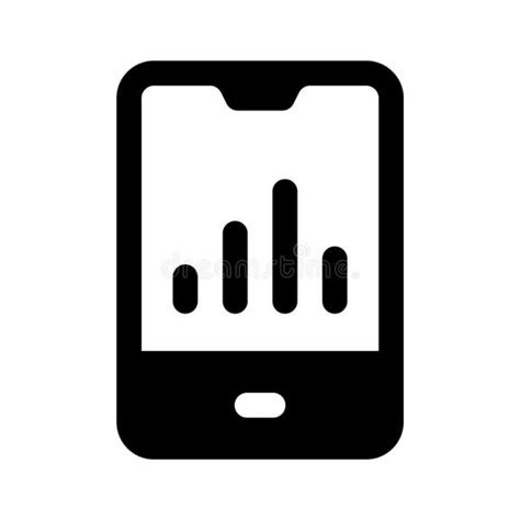 Data Chart Inside Mobile Showing Vector Of Mobile Data Analysis In