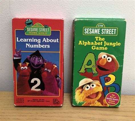 Vintage Sesame Street 2 The Alphabet Jungle Game And Learning About