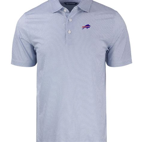 Bills Cutter And Buck Mens White Alternate Pike Eco Symmetry Print Re