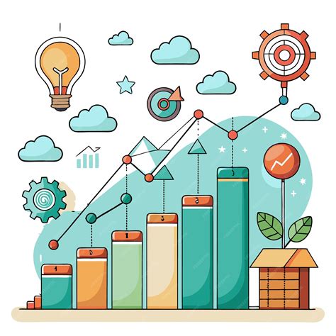 A Colorful Infographic Depicting Growth And Progress With Graphs