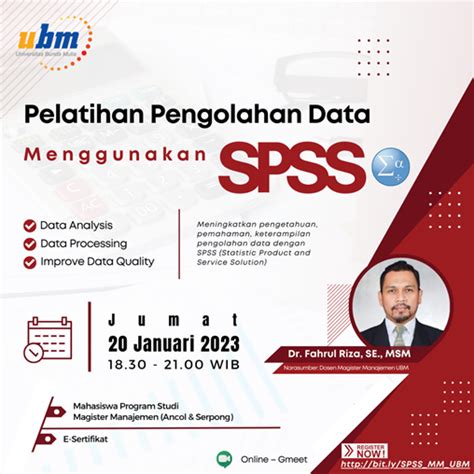 Pelatihan Pengolahan Data Menggunakan Spss Universitas Bunda Mulia
