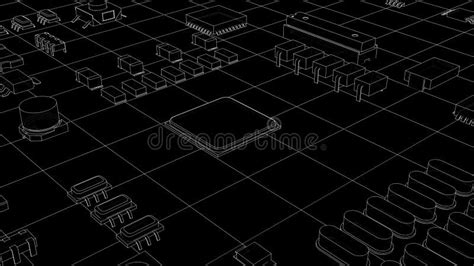 Animated Chip Drawing Stock Footage Video Of Computer 299935412