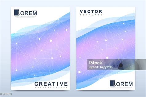 안내 책자 전단지 전단지 커버 카탈로그 잡지 또는 연례 보고서 A4 크기에 대 한 최신 벡터 템플릿 다채로운 액체 그라디언트 파도 미래의 최신 유행 디자인 0명에 대한 스톡