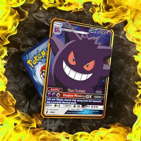 Gengar Special Gold Pokemon Card Custom Made Etsy Pokemon Cards