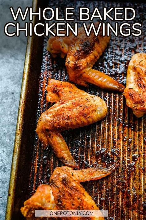 Whole Baked Chicken Wings Recipe