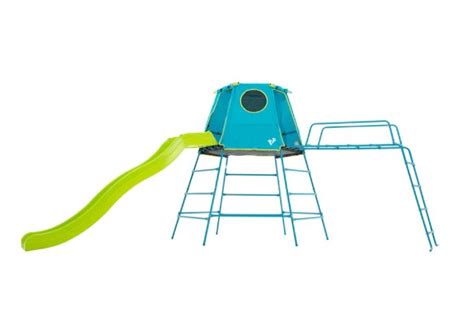 Tp Explorer Metal Climbing Frame Blue With Jungle Run And Ripple Slide