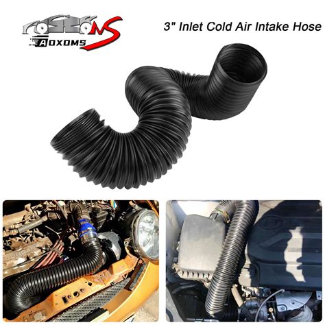 3 Car Universal Cold Air Intake Inlet Pipe Flexible Air Filter Duct