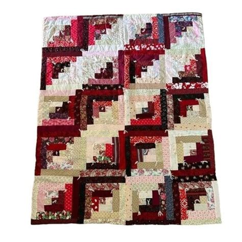 Source Unknown Bedding Patchwork Yarn Tied Quilt Multiple Fabrics