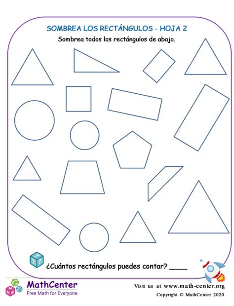 Colorea Los Rectángulos Hojas De Trabajo Para Niños