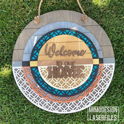 Oversized Split Signs Door Hangers Chainmail Pattern 4 Sizes Etsy