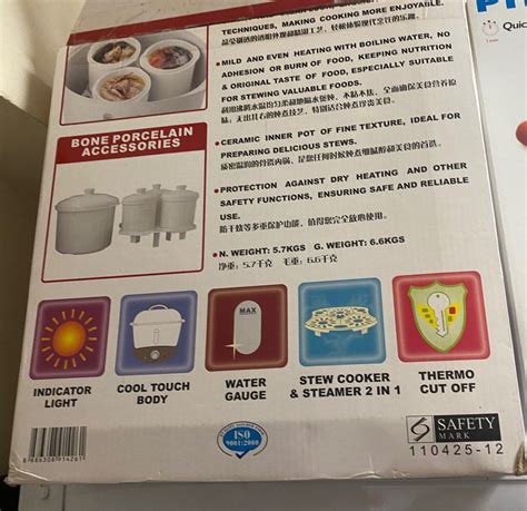 Toyomi Stew Cooker And Steamer 3in 1 Double Boilee Tv And Home