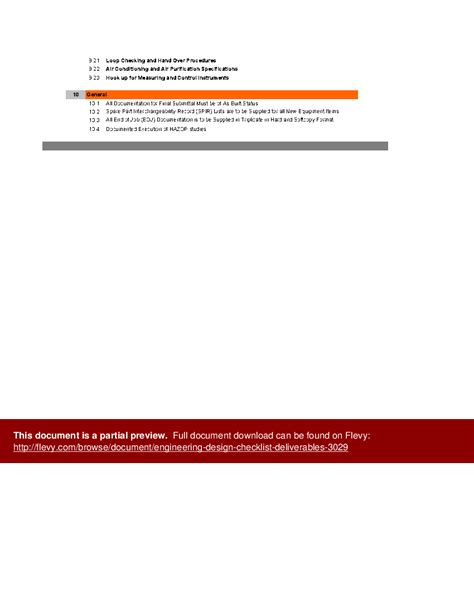 Engineering Design Checklist Deliverables Template Excel Xls
