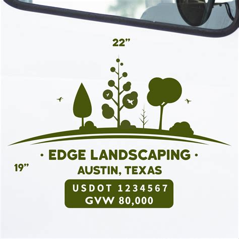 Lawn Care Landscape Tree Service Truck Decal 2 Pack Us Decals