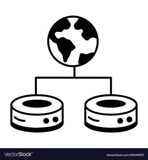 Data Management Line Icon Royalty Free Vector Image