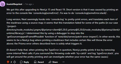 Prisma Typeerror The Payload Argument Must Be Of Type Object Received Null Nextjs 15