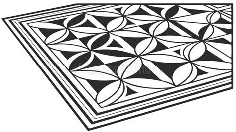 Ornate Geometric Floor Tile With Floral And Circle Patterns Vector Design Generative Ai Stock