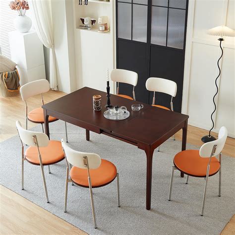 Mollveesen Modern Expandable Dining Table，rectangular