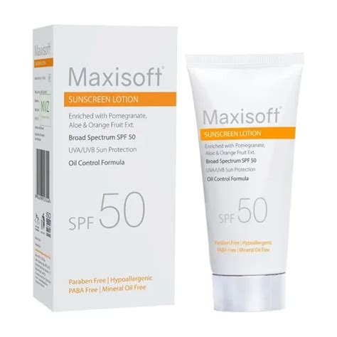 Maxisoft Sunscreen Lotion Spf 50 50 Ml For Daily Use With Uva And Uvb Protection For All